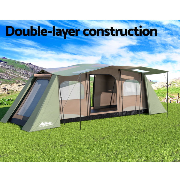 Weisshorn Camping Tent 10 Person Instant Pop Up - 3 Rooms - Oz Hammocks